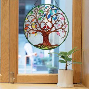 Accents | Stained Glass Suncatcher Window Hanging 12 Tree Of Life Wall ...